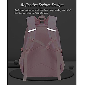 3Pcs Gradient Girls Backpacks Bookbags Set for School with Matching Insulated Lunchbox and Pencil Case