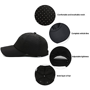 LITSSIN Workout Hats for Men Women 2 Packs, Quick Dry Fit Hat Athletic Mesh Running Hat for Hiking Fishing |UPF 50+