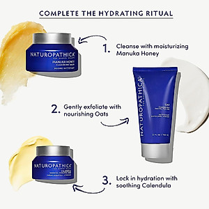 Naturopathica Manuka Honey Cleansing Balm, Makeup Removing Facial Cleanser, Gentle and Hydrating Face Wash for All Skin Types, 2.8 fl oz