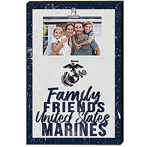 KH Sports Fan United States Marine Corps 18"x12" Family Friends Clip Canvas Wall Sign, Multi-Colored