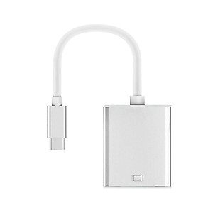 Bincolo USB-C to VGA Adapter, USB 3.1 Type C (Thunderbolt 3) to VGA Converter Compatible with MacBook Pro, New MacBook, MacBook Air 2018, Dell XPS 13/15, Surface Book 2 and More (Silver)