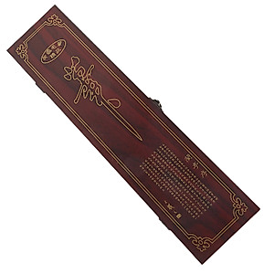 TEHAUX Chinese Calligraphy Brush Box, 13.8 x 3.3 Inch Drawing Brush Storage Box Sumi Drawing Brush Organizer Oil Painting Brush Case Wooden Watercolor Brush Storage Holder for Paint Brush
