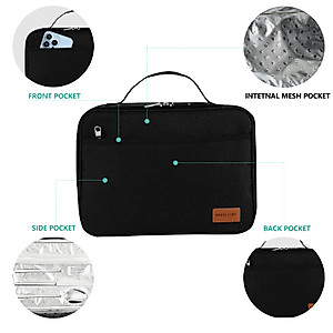 kissleaf Insulated Lunch Bag, Reusable Freezable Lunch Box for Men Women, Leakproof Cooler Small Lunch Bag with Adjustable Shoulder Strap for Adults