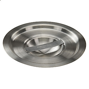 Winco 2 Quart Heavy-Duty Stainless Steel Bain Marie Cover for Winco BAMN-2
