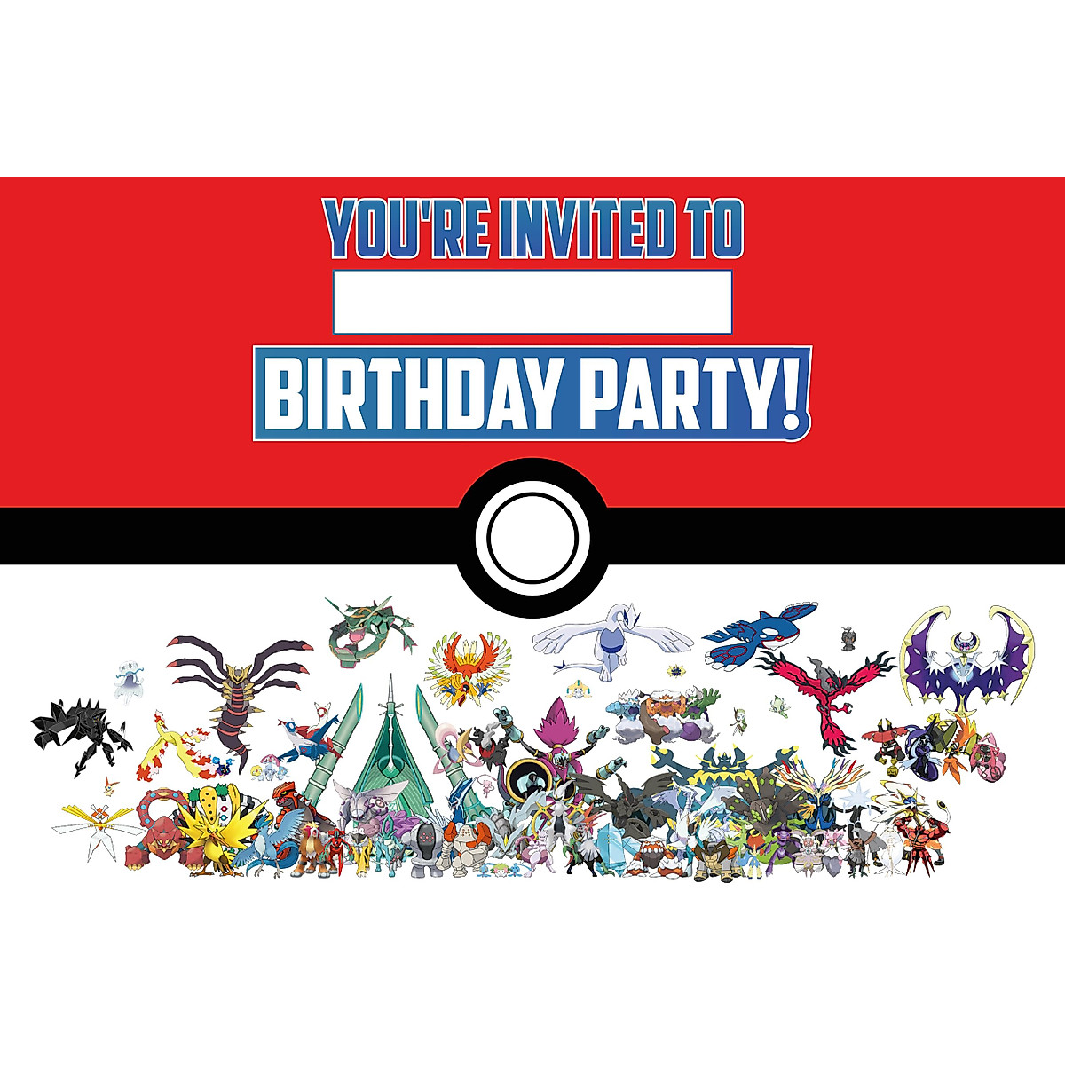 Set of 20 Anime -Themed Happy Birthday Invitation Cards & Envelopes - Lightweight (240g), Postcard Style Invites for the Perfect Party Pack