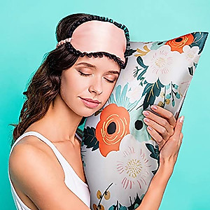 BEDELITE Satin Silk Pillowcase for Hair and Skin, Pillow Cases Standard Size with Envelope Closure (Black 2pack and Multicolor 2pack, 20x26 Inches)