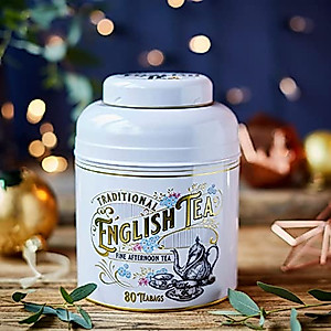 New English Teas, Ivory Vintage Victorian Caddy, with 80 Tea bags