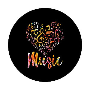 Musician Gift Musical Instrument Music Notes Treble Clef PopSockets Swappable PopGrip