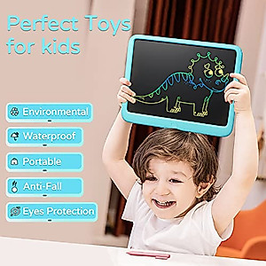 15 Inch LCD Writing Tablet Toddler Learning Toys for 3+ Years Old Boys and Girls, Colorful Screen Drawing Tablet, Reusable and Portable Doodle Board for Kids with Handle