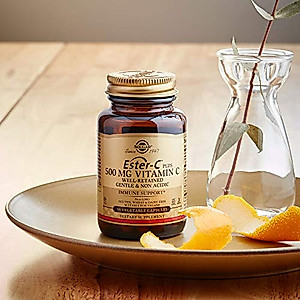Solgar Ester-C Plus 500 mg Vitamin C (Ascorbate Complex), 250 Vegetable Capsules - Gentle & Non Acidic - Antioxidant & Immune Support - Non GMO, Vegan, Gluten Free, Kosher - 250 Servings