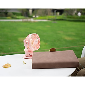 Handheld Fan, Portable Mini Fan in 5 Speeds Adjustable, Personal Fan Digital Display, USB Rechargable Small Fan with Base for Indoor Office Outdoor Home Travel (Blue)