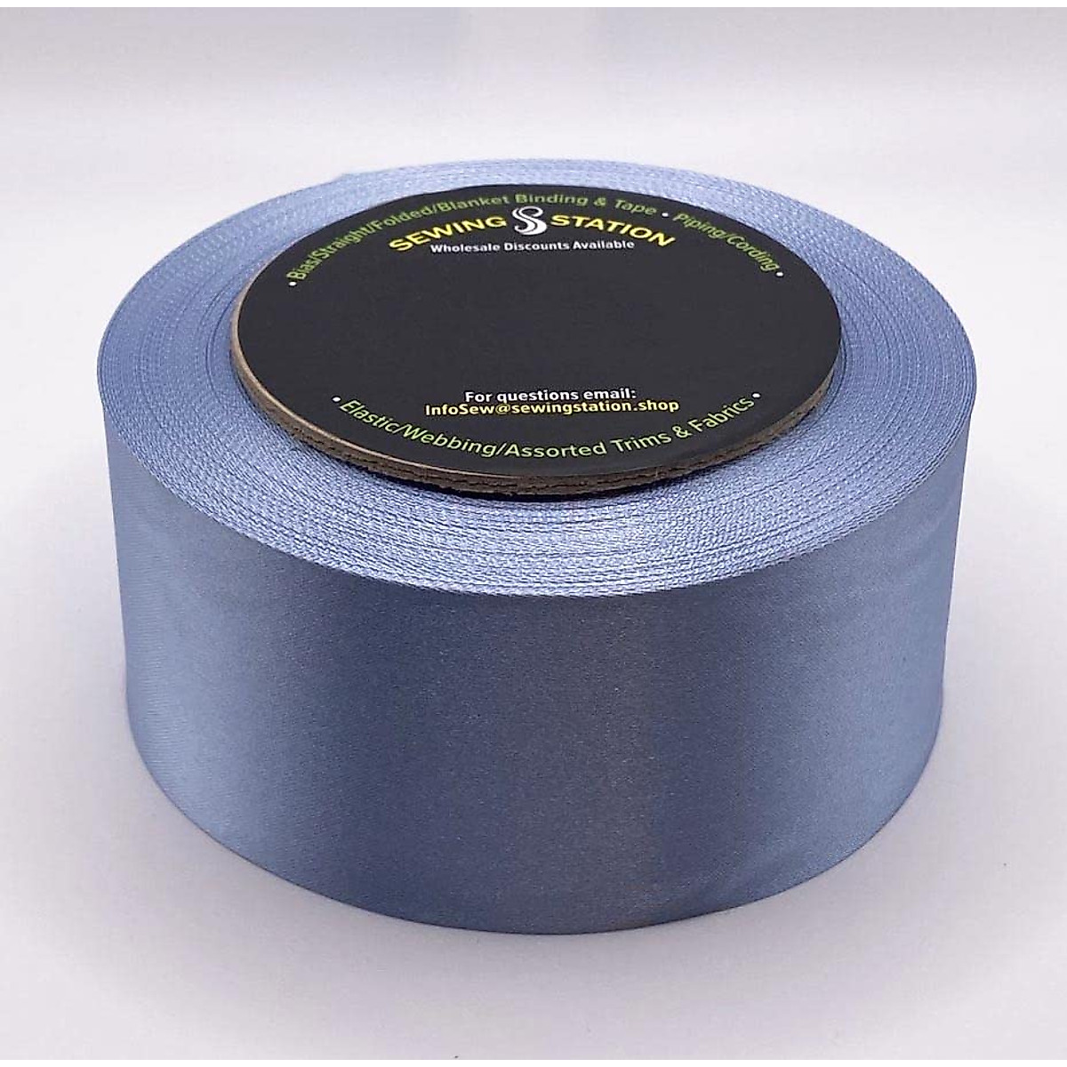 SEWING STATION 2” Satin Poly Blanket Binding 25 Yards (Baby Blue)