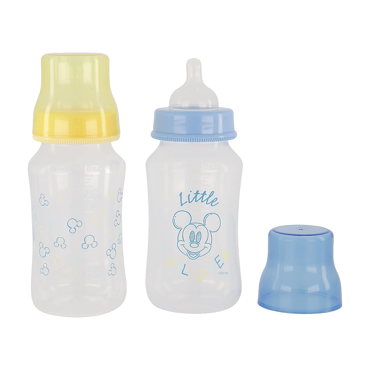 Disney Minnie Mouse Baby Bottles 11 oz for Boys or Girls | 2 Pack of Infant Hourglass Shaped Bottles with Cover for Newborns and All Babies | BPA-Free Plastic Baby Bottle for Baby Shower
