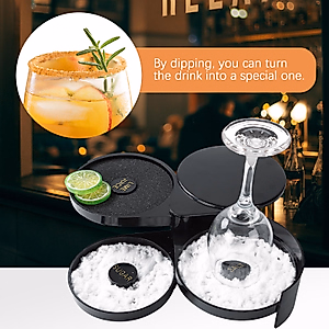 NATGAI Bartender Tool Cocktail Margarita Glass Rimmer 3 Tier Sugar Salt Rim Lime