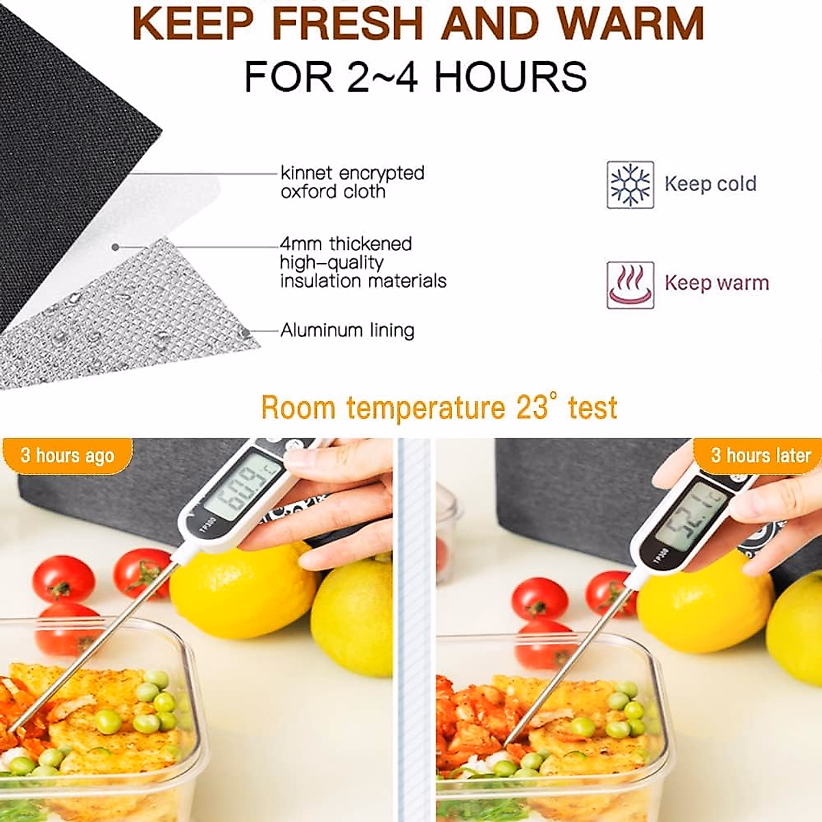 Lunch Bags for Women Men Adult Insulated Lunch Box Small Reusable Lunch Bag Leakproof Cooler Lunch Tote Bag for Work Picnic