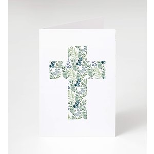 M Market On Mainstreet Watercolor Cross Christian Cards Perfect for Thank You, Encouragement, Prayer or Just Because, 25 Blank Cards with Envelopes, Made In The USA (Cross)