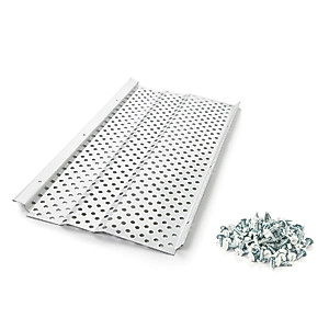 Waterlock 6" Gutter Guards Leaf Protection, Domestic Aluminum Gutter Covers 6 Inch (28 Feet, High-Gloss White)