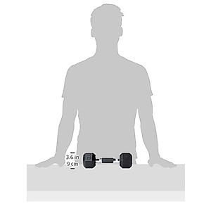 CAP Barbell Coated Dumbbell Weights with Padded Grip, 45-Pound