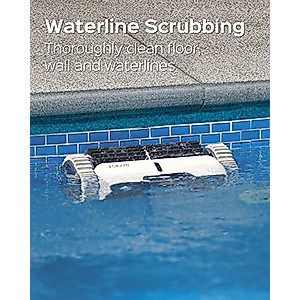 WYBOT S1 High-end Cordless Wall Climbing Robotic Pool Cleaner with APP Mode, Smart Mapping Tech, Lasts 180mins, Automatic Pool Vacuum Robot with Powerful Suction, Fast Charging Fit for Inground Pools