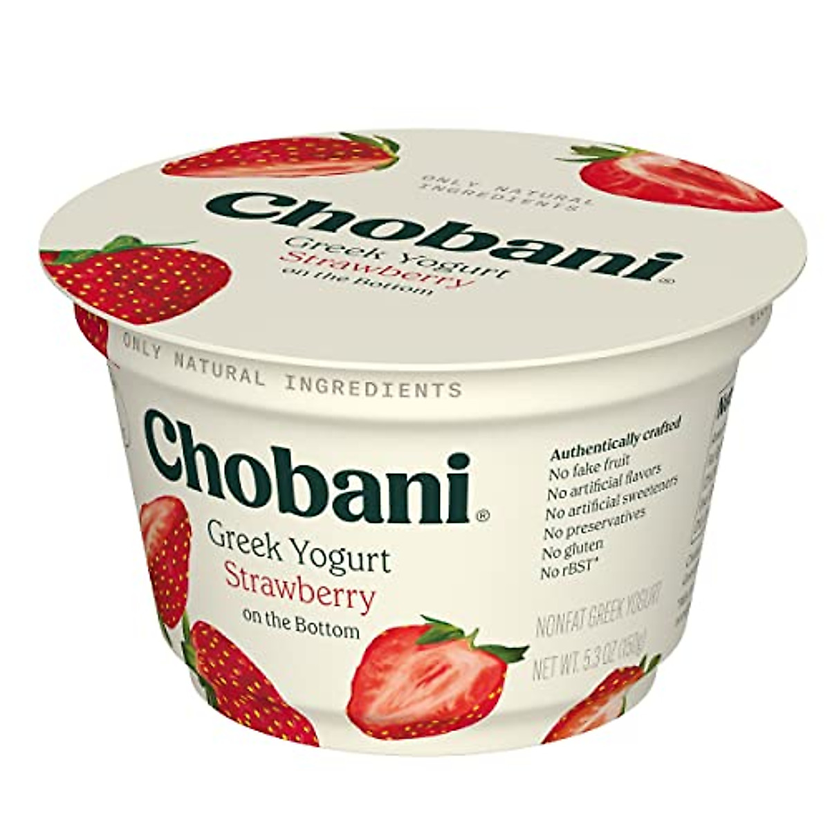Chobani® Non-Fat Greek Yogurt Strawberry on the Bottom 5.3oz