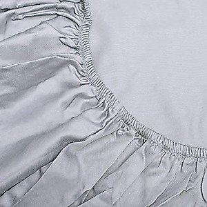 Martex Split King Sheet Set for Mattresses with Adjustable Bases, Quiet Gray, 5 Piece