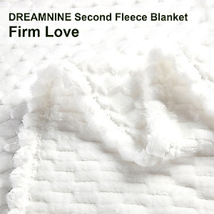 DREAMNINE Decorative Soft Plush Fleece Throw Blanket for Couch Sofa 50" x 60", Luxury Shaggy Lightweight 3D Pattern Velvet Flannel Blanket for Bedroom, Solid Cute Warm Lap Blanket for Winter Pet,White