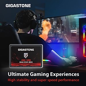 Gigastone SATA SSD 128GB (3-Pack) 2.5 inch SSD 520MB/s Upgrade Laptop PC Memory and Storage PS4 HDD Replacement 2.5" Internal Solid State Hard Drives SATA III SLC Cache 3D NAND Game Turbo Performance