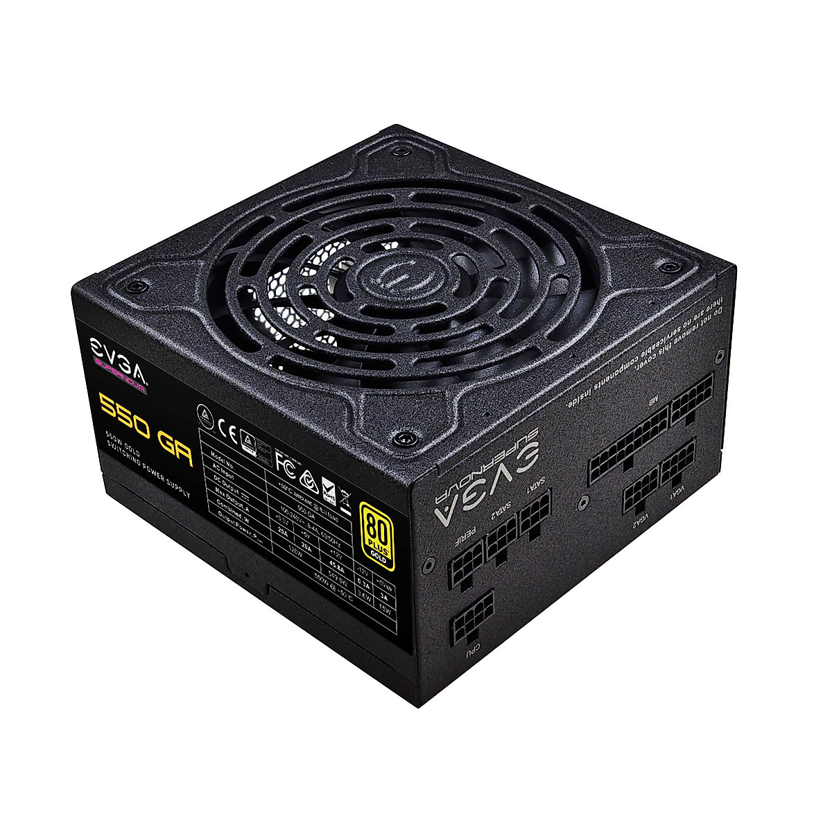 EVGA SuperNOVA 550 Ga, 80 Plus Gold 550W, Fully Modular, ECO Mode with Dbb Fan, 10 Year Warranty, Compact 150mm Size, Power Supply 220-GA-0550-X1