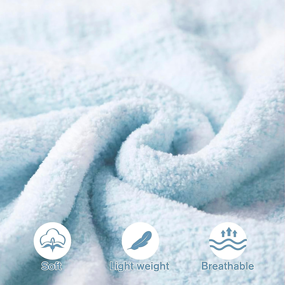 Little Grape Land Chenille Baby Blanket,Baby Blankets for Boys Gilrs Newborn,Soft Fuzzy Warm Swaddle Receiving Blanket Toddler Blanker for Crib Stroller Infant Nursery,40x30 Inches(Blue Stars)