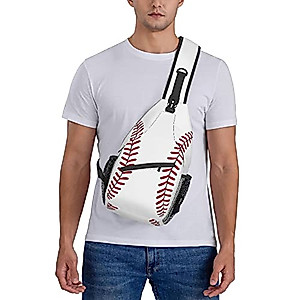 Baseball Chest Sling Bag Casual For Women Men Crossbody Sling Backpack Shoulder Bag For Travel Hiking Gym