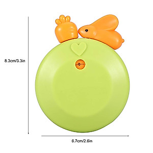 Mechanical Kitchen Timer Cartoon Rabbit Manual Countdown Mechanism 55-60 Minutes Kitchen Alarm Timing Tool for Cooking Baking Exercise(Green)