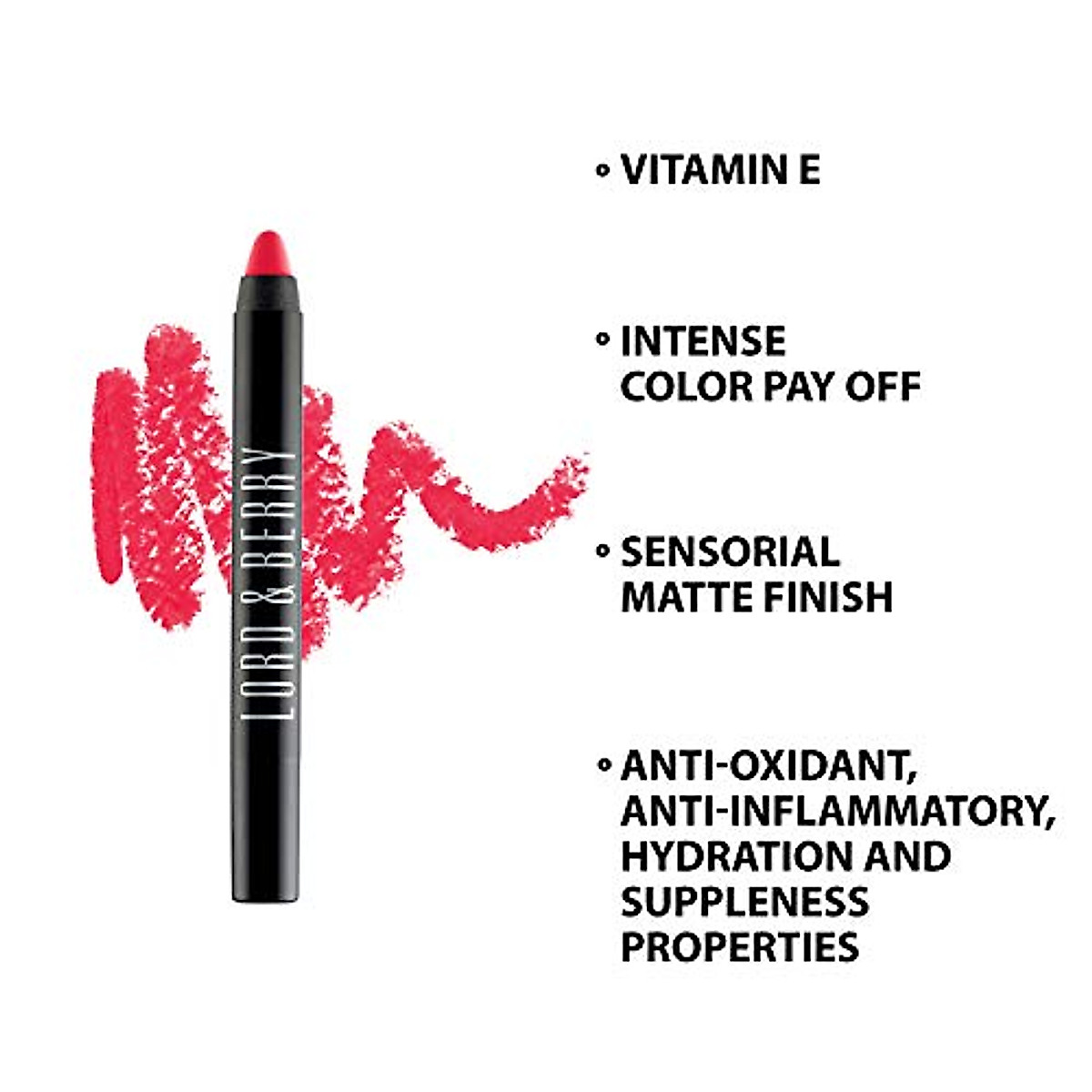 Lord & Berry 20100 Matte Crayon Lipstick, Belle Époque