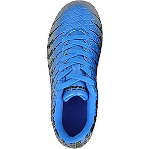 Vizari Bolt FG Soccer Shoes | Firm Ground Cleats for Outdoor Surfaces and Fields | Lightweight and Easy to wear Youth Outdoor Soccer Cleats | Blue/Black/Silver | 9.5 Toddler