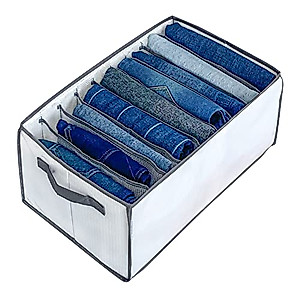 PENGFULL Clothes Organizer for Folded Clothes ,Drawer Organizers for Clothing Jeans,Closer Organizer for Sweater,Tshirts,Pants,17.32×11.02×8.67in Big 9 Grid,Oxford cloth edge reinforcement,Stackable