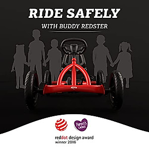 Berg Toys - Buddy Redster Pedal Go Kart - Go Kart - Go Cart for Kids - Pedal Car Outdoor Toys for Children Ages 3-8 - Ride On-Toy - BFR System - Adjustable Seat - Pedal Kart for Kids
