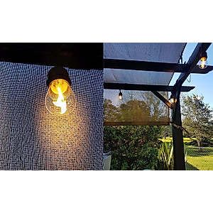 Aplstar 2W LED S14 Replacement Light Bulbs for Commercial Outdoor String Light,Vintage Non Dimmable Edison Filaments Bulb,3000K Warm White, E26 Screw Base,Glass Shade,15PACK