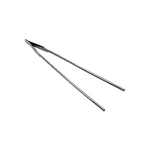 LGEGE 2pcs Long Handle Stainless Steel Straight and Curved Tweezers Nippers for Garden, Kitchen, Indoors and Outdoors