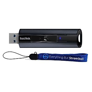 SanDisk 1TB Extreme PRO Flash Drive USB 3.2 Solid State Drive for Computers, Laptops - High Speed 420MB/s Read Speed 380MB/s Write (SDCZ880-1T00-G46) Bundle with (1) Everything But Stromboli Lanyard