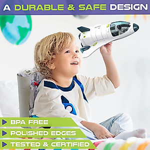 BLOONSY Space Shuttle Toy | Rocket Ship with Astronaut | Space toys for kids 3 5
