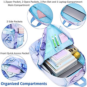 Meisohua Girls Backpack for School Kids Backpack for Girls 3 in 1 Set Elementary School Bags with Lunch Bag Pencil Bag Water Resistant