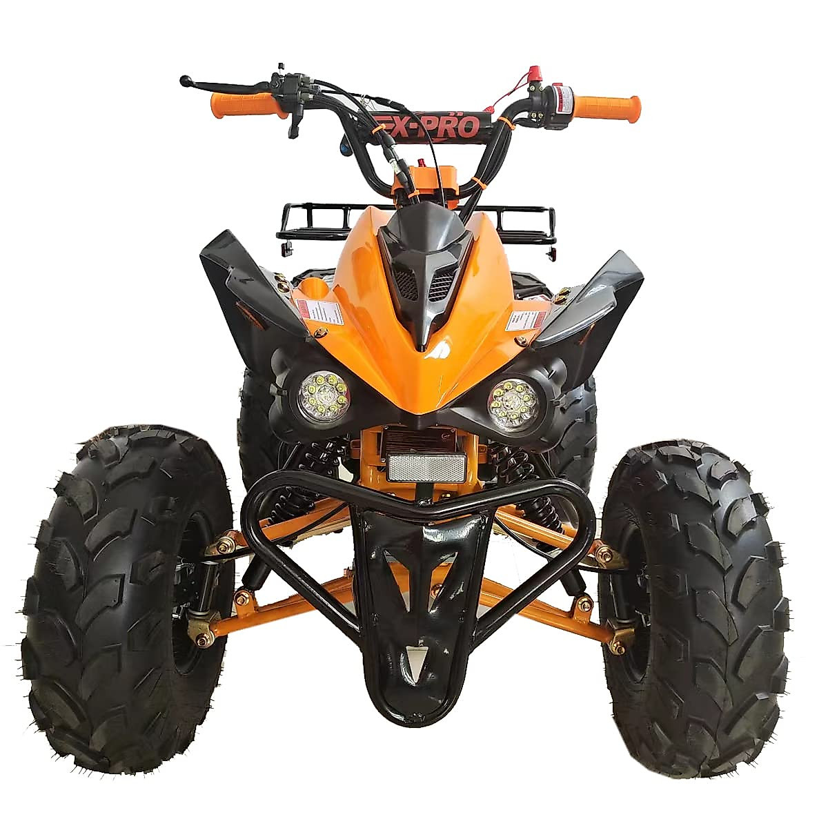 X-PRO 125cc ATV Automatic Transmission w/Reverse, LED Headlight, Big 19"/18" Tires! (Orange, Factory Package)
