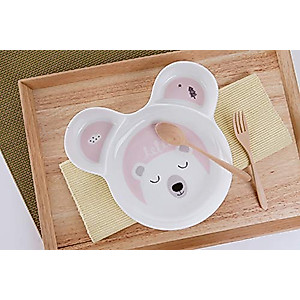 ZEN Hello Hello Porcelain Childrens Kids Dinner Set of 3 (PINK)