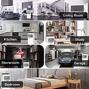 LUKO Portable Air Conditioner 8000 BTU, Cooling, Fan, Dehumidifier 3-in-1 AC Unit for Rooms up to 300 Sq. Ft, Includes Child Lock, Remote Control and Window Kits