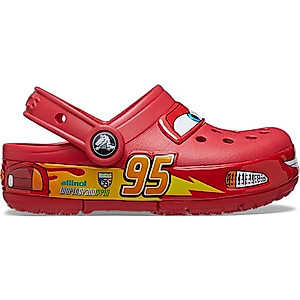 Crocs Crocband Cars Lightning McQueen Clogs, Light Up Shoes, Red, 11 US Unisex Little Kid