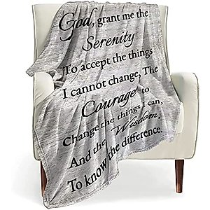 BOOPBEEP Healing Throw Blanket with Inspirational Thoughts and Prayers- Religious Soft Throw Blanket Inspirational Blankets and Throws 50x60 Inch Throw Blankets Perfect Caring Gift for Men & Women