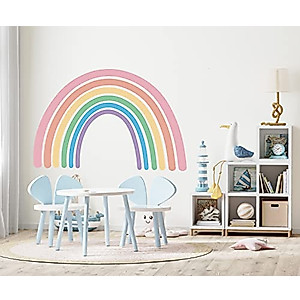 Decords Rainbow Wall Decals Peel and Stick - Rainbow Wall Sticker Decals, Boho Rainbow Decor for Kids Bedroom - Rainbow Decor for Girls Bedroom, Nursery Decor - Made in Europe, 2 Years Warranty