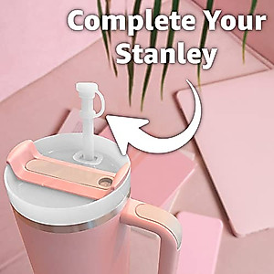 Jmoe USA Leakproof Spill Stopper Kit | 6 Pieces for Stanley Cup H2.0 40oz / 30oz ONLY | Tumbler Accessories | Food-Grade Silicone Straw Cover Caps, Square & Round Stopper Plugs | BPA Free | 2 Sets