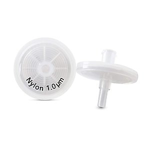 Nylon Syringe Filters [Wettability: Hydrophilic Nylon Membrane] 25mm Diameter 1.0 μm Pore Size Laboratory Filters by Allpure Biotechnology (Pack of 100) (Nylon, 1.0 μm)