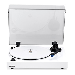 Fluance RT85 Reference High Fidelity Vinyl Turntable Record Player with Ortofon 2M Blue Cartridge, Acrylic Platter, Speed Control Motor High Mass MDF Wood Plinth Vibration Isolation Feet - Piano White