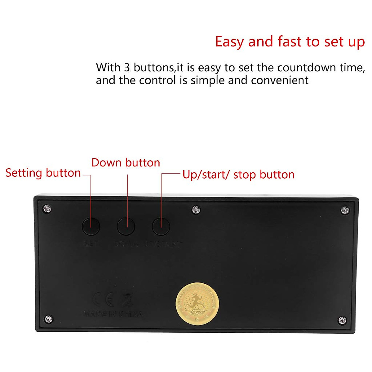 Dsxnklnd 999 Days Countdown Clock LCD Digital Screen Kitchen Timer Event Reminder for Wedding Retirement Lab Kitchen